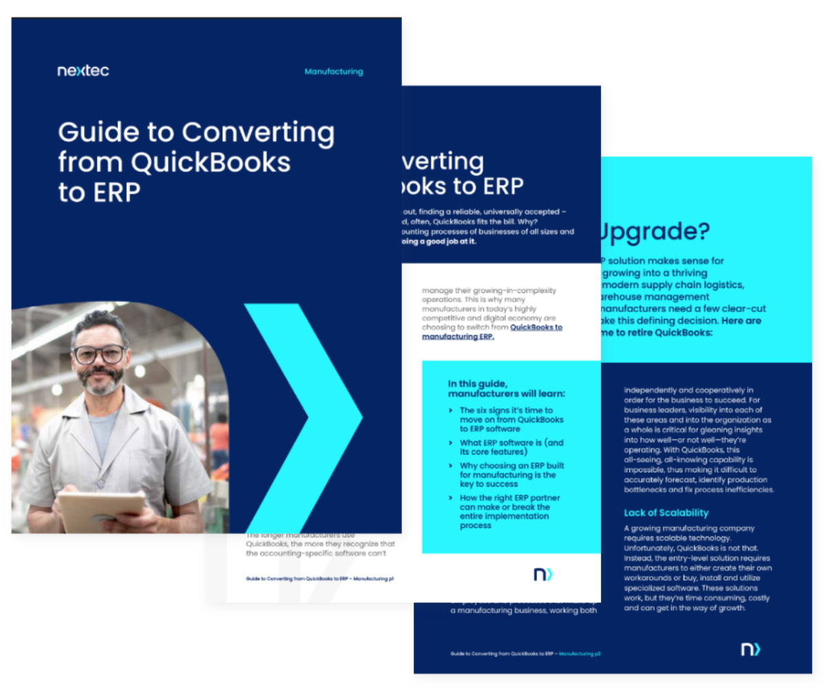 Guide to Converting from QuickBooks to Manufacturing ERP – NexTec Group